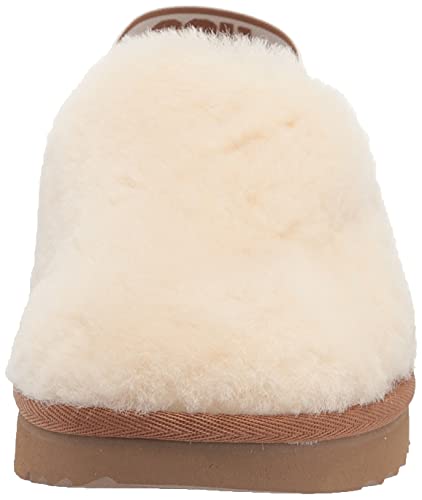 UGG Girls K Fluff Yeah Clog Slipper, Natural, 6 Big Kid