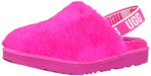 ugg girls k fluff yeah clog slipper, rock rose, 6 big kid