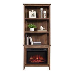 Sauder Library Fireplace, Vintage Oak Finish