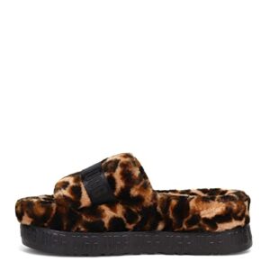 ugg women's fluffita panther print slipper, butterscotch, 5