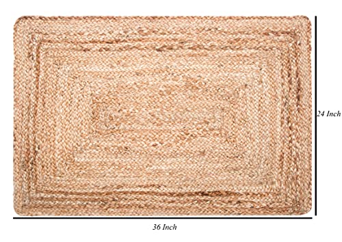 Jute Rug,Rag Rug,Rug, Rugs 2x3 ft,Jute Rug 2x3,Jute Entryway Rug,2x3 Rug,Area Rug, Area Rug 2x3,Braided Area Rug,Entry Rug,Natural Rug, Jute Braided Rugs 2x3 ft (24x36 inch) Natural