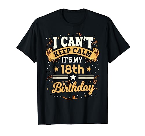 18 Year Old shirt I Can't Keep Calm It's My 18th Birthday T-Shirt