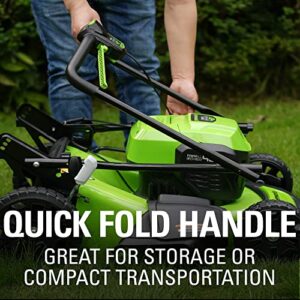 Greenworks 48V (2 x 24V) 20" Brushless Cordless Push Lawn Mower, (2) 4.0Ah USB Batteries (USB Hub) and Dual Port Rapid Charger Included