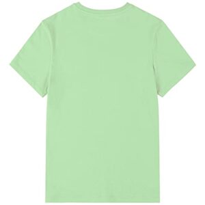 AMERICLOUD Kids Short Sleeve T-Shirt Youth Soft Tee Crewneck Cotton T Shirts for Boys and Girls Size 3-12 Years(Green-L)