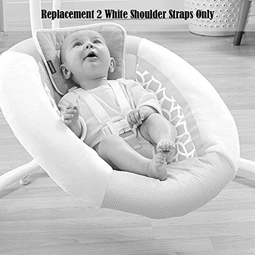 Replacement Parts for Fisher-Price Revolve Swing - FBL70 ~ Fits Many Models ~ Includes 2 White Replacement Shoulder Straps