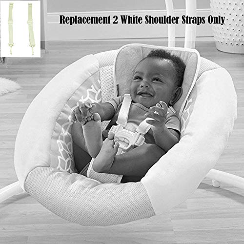 Replacement Parts for Fisher-Price Revolve Swing - FBL70 ~ Fits Many Models ~ Includes 2 White Replacement Shoulder Straps