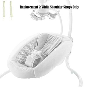 Replacement Parts for Fisher-Price Revolve Swing - FBL70 ~ Fits Many Models ~ Includes 2 White Replacement Shoulder Straps