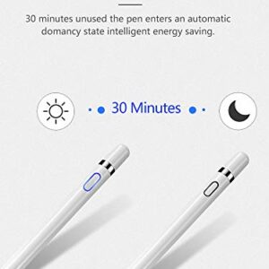 Stylus Pens for Touch Screens, Fine Point Stylus Compatible with Touch Screens, Tablet Pen for Precise Writing & Drawing, Digital Pencil for i-Pad/Smart Phones and Other Tablets (White)