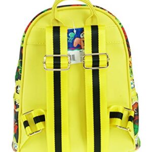 KBNL SpongeBob 11" Faux Leather Mini Backpack - A21036 Multicolor