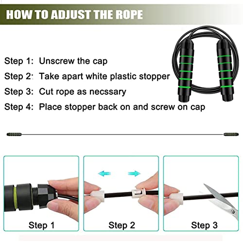 Redify Skipping Rope,Adjustable Jump Rope for Exercise Workout,Fitness Jumprope for Men Women and Kids,Speed Jumping Rope for Cardio and Endurance Training