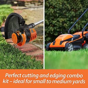 LawnMaster 20VMWGT 24V Max 13-inch Lawn Mower and Grass Trimmer 10-inch Combo with 4.0 Ah Battery and Charger