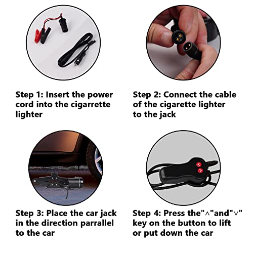 Simpleout Electric Car Jack Kit - Auto Vehicle Floor Jack 2 Ton Scissor Jack Lift Trailer Air Jack Stands Emergency Tire Repair Kit