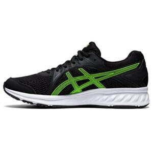 asics men's jolt 2 running shoes black/green gecko 11 m us