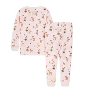 Burt's Bees Baby baby girls Pajamas, Tee Pant 2-piece Pj Set, 100% Organic Cotton and Toddler Pajama Bottoms, Oh Deer, 7 Years US