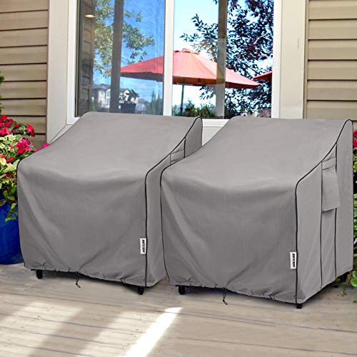 BOLTLINK Patio Chair Covers Waterproof, Heavy Duty Outdoor Furniture Covers Fits up to 36W x 37D x 36H inches -2 Pack