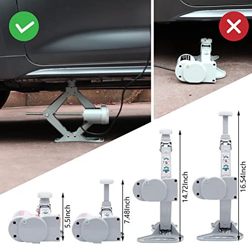 Simpleout Electric Car Jack Kit All in One 3 Ton Floor Jack Cars and Truck Auto Scissor Lift Trailer Jack Stands Roadside Emergency Tire Repair Kit with Powerful Impact Wrench and Quick Inflator