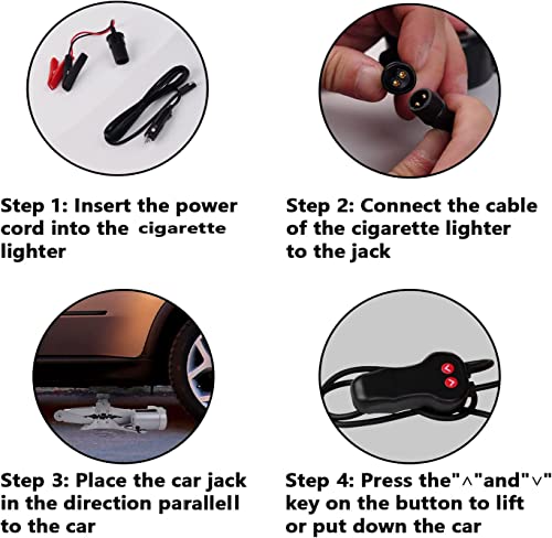 Simpleout Electric Car Jack Kit All in One 3 Ton Floor Jack Cars and Truck Auto Scissor Lift Trailer Jack Stands Roadside Emergency Tire Repair Kit with Powerful Impact Wrench and Quick Inflator