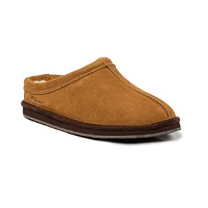 myslipper men's size 11 chestnut slip-on slippers by:mypillow