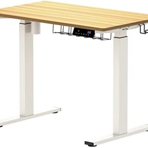 SHW Memory Preset Electric Height Adjustable Standing Desk, 40 x 24 Inches, Oak