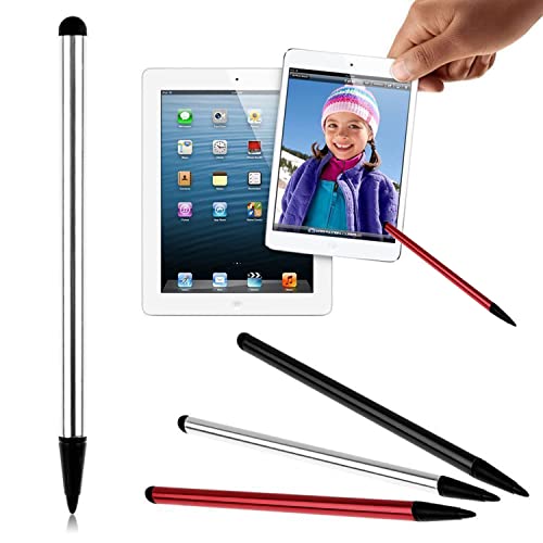 Capacitive and Resistive Stylus Pen(3pcs) Universal High Sensitive & Precision Capacitive Disc Tip Touch Screen Pen Stylus, 2 in 1 Touch Screen Pen Fits for iPhone iPad Samsung Tablet Phone PC & Other