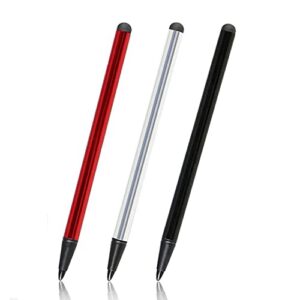 Capacitive and Resistive Stylus Pen(3pcs) Universal High Sensitive & Precision Capacitive Disc Tip Touch Screen Pen Stylus, 2 in 1 Touch Screen Pen Fits for iPhone iPad Samsung Tablet Phone PC & Other