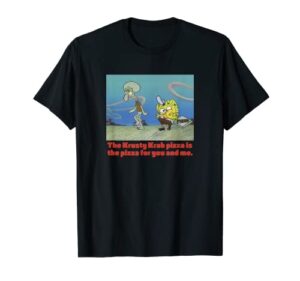 spongebob squarepants spongebob squidward pizza t-shirt