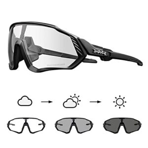 kapvoe photochromic cycling glasses men women mountain bike sunglasses clear mtb bicycle riding