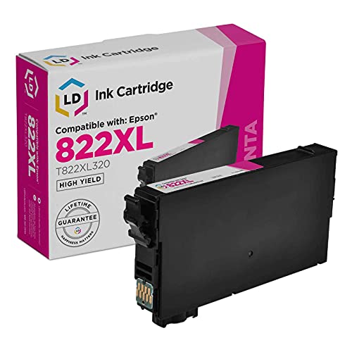 LD Remanufactured Ink Cartridge Replacement for Epson 822XL T822XL320 High Yield (Magenta)