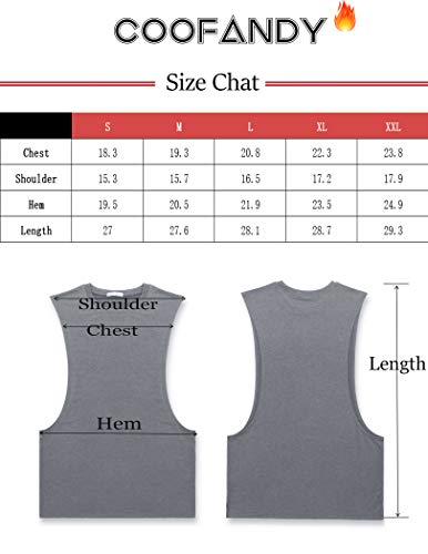 COOFANDY Mens Gym Workout Tank Tops Cut Off Muscle T Fitness Sleeveless Shirt