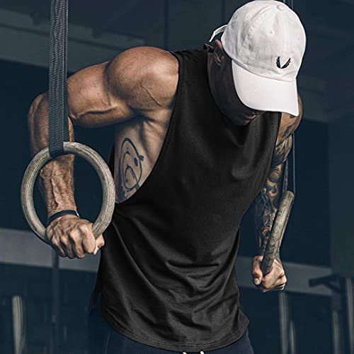 COOFANDY Mens Gym Workout Tank Tops Cut Off Muscle T Fitness Sleeveless Shirt