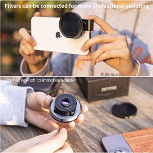 ULANZI 1.55XT Anamorphic Lens Filmmaking Phone Camera Lens,Mobile Phone Widescreen Movie Lens by Filmic Pro App for Smartphones Filmmakers Full Cinematic Video