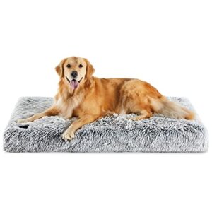 western home large dog beds for large dogs, waterproof orthopedic dog bed - egg crate foam dog bed with removable washable cover, dog crate bed with non-slip bottom for dog crate