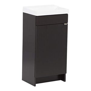 Spring Mill Cabinets Merton Bathroom Vanity with Sink, 17" W x 12.75" D x 34.63" H, Ebony Oak