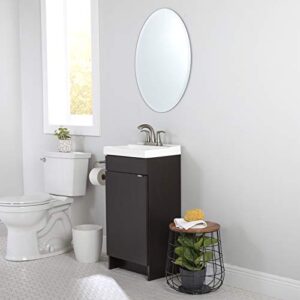 Spring Mill Cabinets Merton Bathroom Vanity with Sink, 17" W x 12.75" D x 34.63" H, Ebony Oak