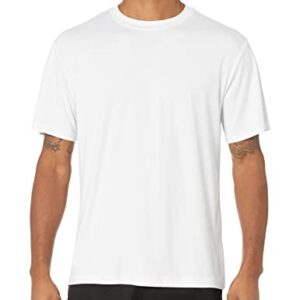 Nautica mens Active Short Sleeve Performance T-shirt T Shirt, White, Medium US