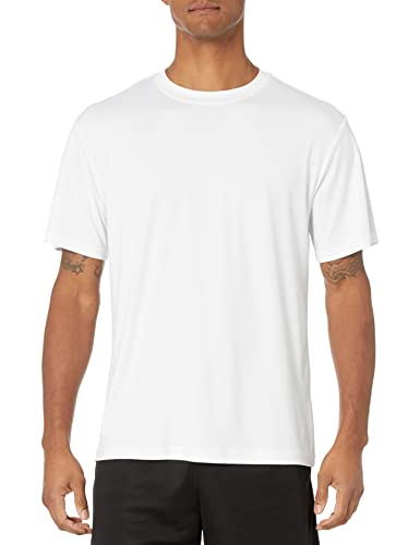 Nautica mens Active Short Sleeve Performance T-shirt T Shirt, White, Medium US