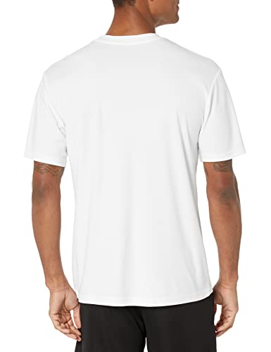 Nautica mens Active Short Sleeve Performance T-shirt T Shirt, White, Medium US