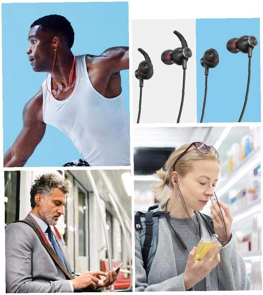 Bluetooth Headphone Neckband Earphones Wirelesss Sport Earbuds TWS DD9 Running Headset Waterproof Noise Reduction for Workout BlackBluetooth and Wired Headset