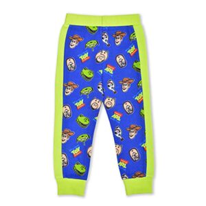 Disney Toy Story Buzz Lightyear, Woody, Rex and Forky Boys Long Sleeve Shirt and Joggers Set for Toddler and Little Kids