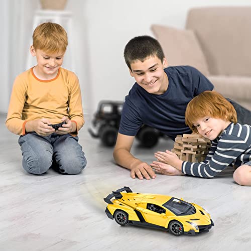 Officially Licensed RC Series, 1:24 Scale Electric Sport Racing Hobby Toy Car Lamborghini Model Vehicle for Boys Girls 3 4 5 6 7 8 9 Years Old Birthday Gifts