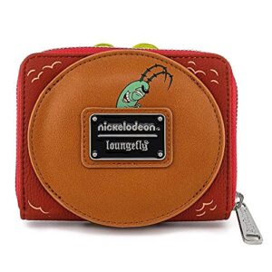 loungefly x nickelodeon spongebob squarepants plankton krabby patty zip wallet