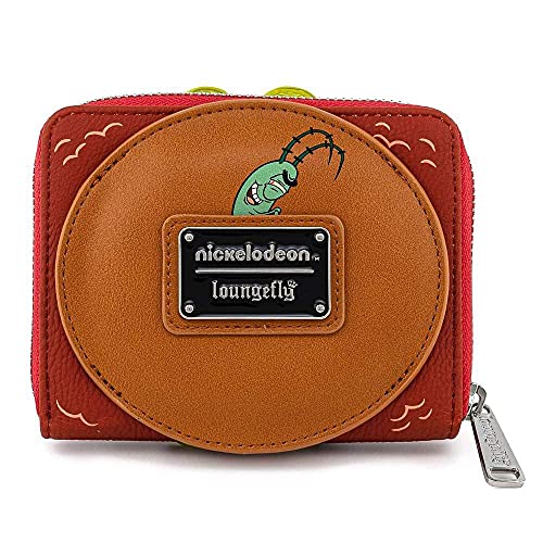 Loungefly x Nickelodeon SpongeBob SquarePants Plankton Krabby Patty Zip Wallet