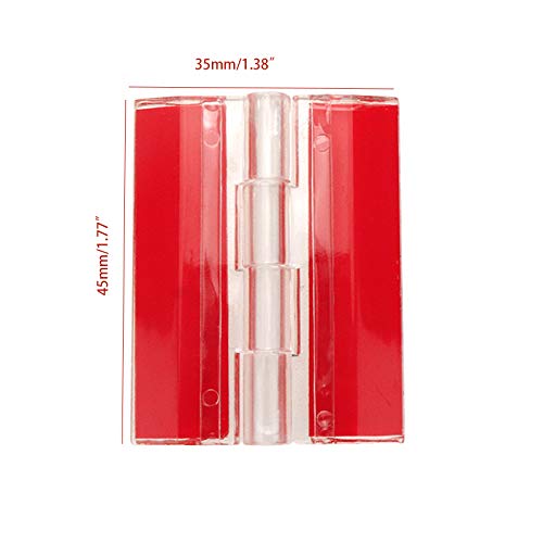 LC LICTOP Self-Adhesive Clear Acrylic Plexiglass Lucite Hinge (45x34mm/1.77"x1.34") 5pcs