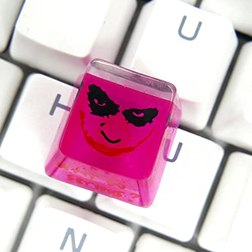 Gaming Keycaps The Joker Resin Keycaps for Cherry MX Swtiches (OEM R4) (Pink)