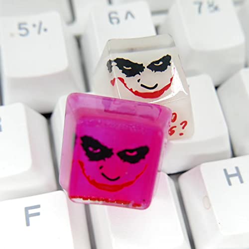 Gaming Keycaps The Joker Resin Keycaps for Cherry MX Swtiches (OEM R4) (Pink)