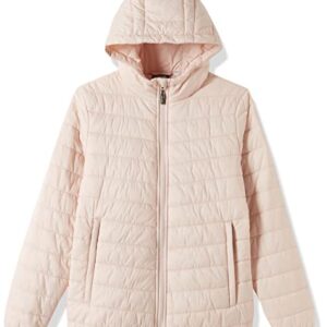 Outdoor Ventures Women's Packable Lightweight Full-Zip Puffer Jacket with Hood Quilted Winter Coat