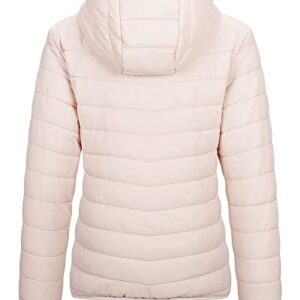 Outdoor Ventures Women's Packable Lightweight Full-Zip Puffer Jacket with Hood Quilted Winter Coat