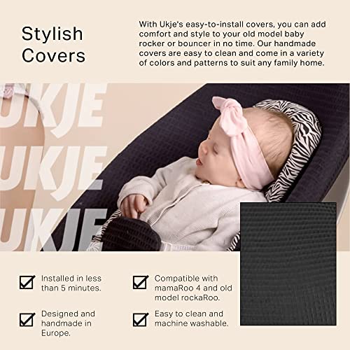 UKJE Liner Baby Rocker Cover - Compatible with Old Model Before 2022 4moms MamaRoo 4 - Baby Swing Cover - Bouncer Cover - Compatible Cover over the 4moms Mamaroo 4 Swing Bouncer - Black