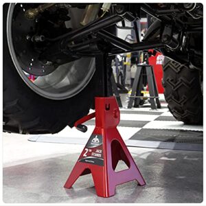 Jack Boss Jack Stands 2 Ton (4,400 LBs) Low Profile Lifting Car Stand, Fit Use for Cars Automotive Sedans, Red, 2 Pack