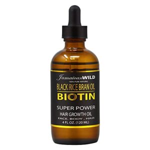 Infinix 2 BOTTLE COMBO Thick and Full Black Rice Oil for powerful Hair growth Biotin &Peppermint oil